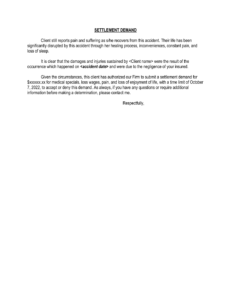 A Sample Demand Letter for a Slip and Fall Case - Kane Personal Injury